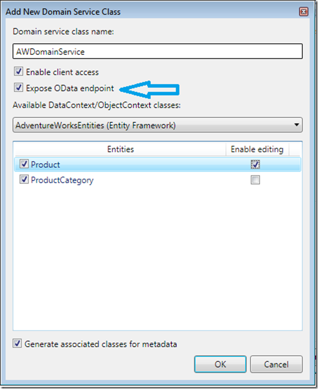 Bytes Matters: Enabling OData Endpoint When Creating WCF-RIA Services